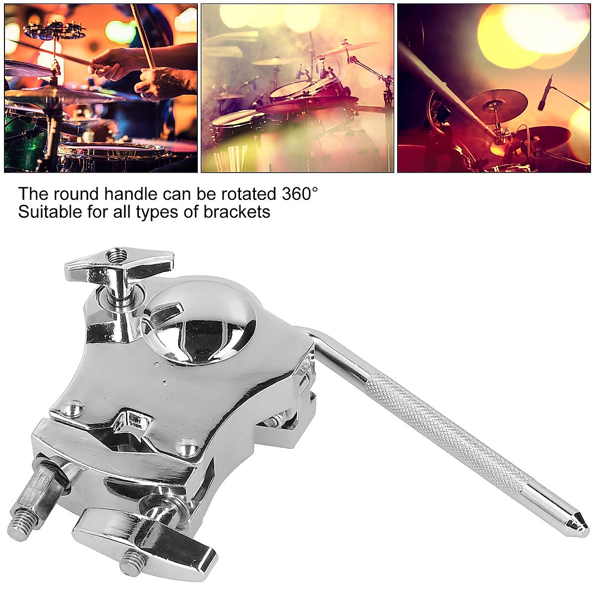 Tom Drum Rack Mount, Drum Clamp, Durable Zinc Alloy Tom Drum Rack, Exquisite Craftsmanship Not Easy To Fade Strong Hardness for Drum All Types Of Brackets