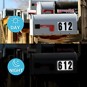 2 PACK,120 Numbers, Reflective Adhesive Mailbox Number Pack, 3", Waterproof Number Stickers for Signs, Door, Cars, Trucks, Home, Business, Address Number
