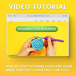OORAMOO Crochet Kit for Beginners - Cute Bird, Beginner Crochet Starter Kit for Complete Beginners Adults, Crocheting Knitting Kit with Step-by-Step Video Tutorials