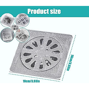 MYYSOQUZ Disposable Hair Drain Stickers,Disposable Shower Drain Hair Catcher Mesh Stickers, 2024 New Drain Cover Hair Catcher for Bathroom Laundry Bathtub Kitchen (50PCS)