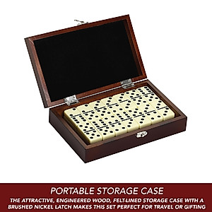 Hathaway Premium Domino Set w/Wooden Carry Case Premium Domino Set w/Wooden Carry Case, Walnut