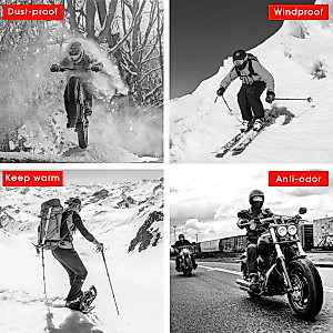 Ski Mask for Men Women Balaclava Face Mask Men Cold Weather Balaclava Warmer Windproof Hunting Cycling Motorcycle Neck Gaiter Warmer Winter Gear Black