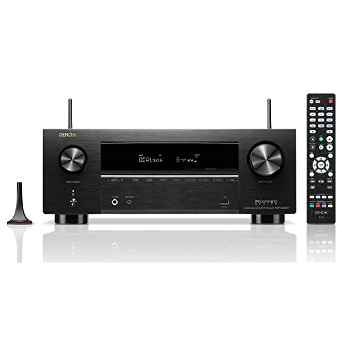 Denon AVR-X2800H 7.2-Channel 8K Network AV Receiver with W80-V3 in-Ear Earphones
