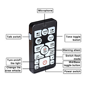 Monrand 400W Police Siren Emergency System, 12V 18 Tones 400W Amplifier PA Speaker System ,130db Two Ultra Slim 400 Watt Lound Siren Speaker with Remote Control Fit for Police Car ATV Truck Engineer