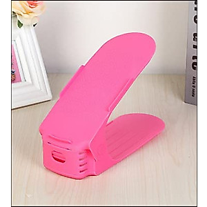 Bonlting 8pcs Shoe Slots Organizer Adjustable Shoe Stacker Double Layer Stack Shoe Holder Space Saver Shoe Rack Storage Shoe Stacker for Closet Organization