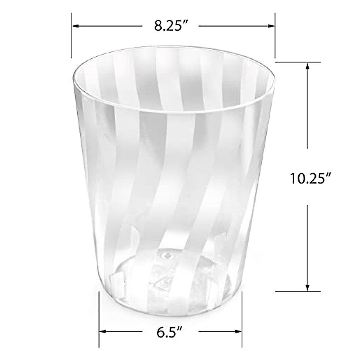 Azar Displays 222966 Acrylic Clear Wastebasket Trash Can Bin