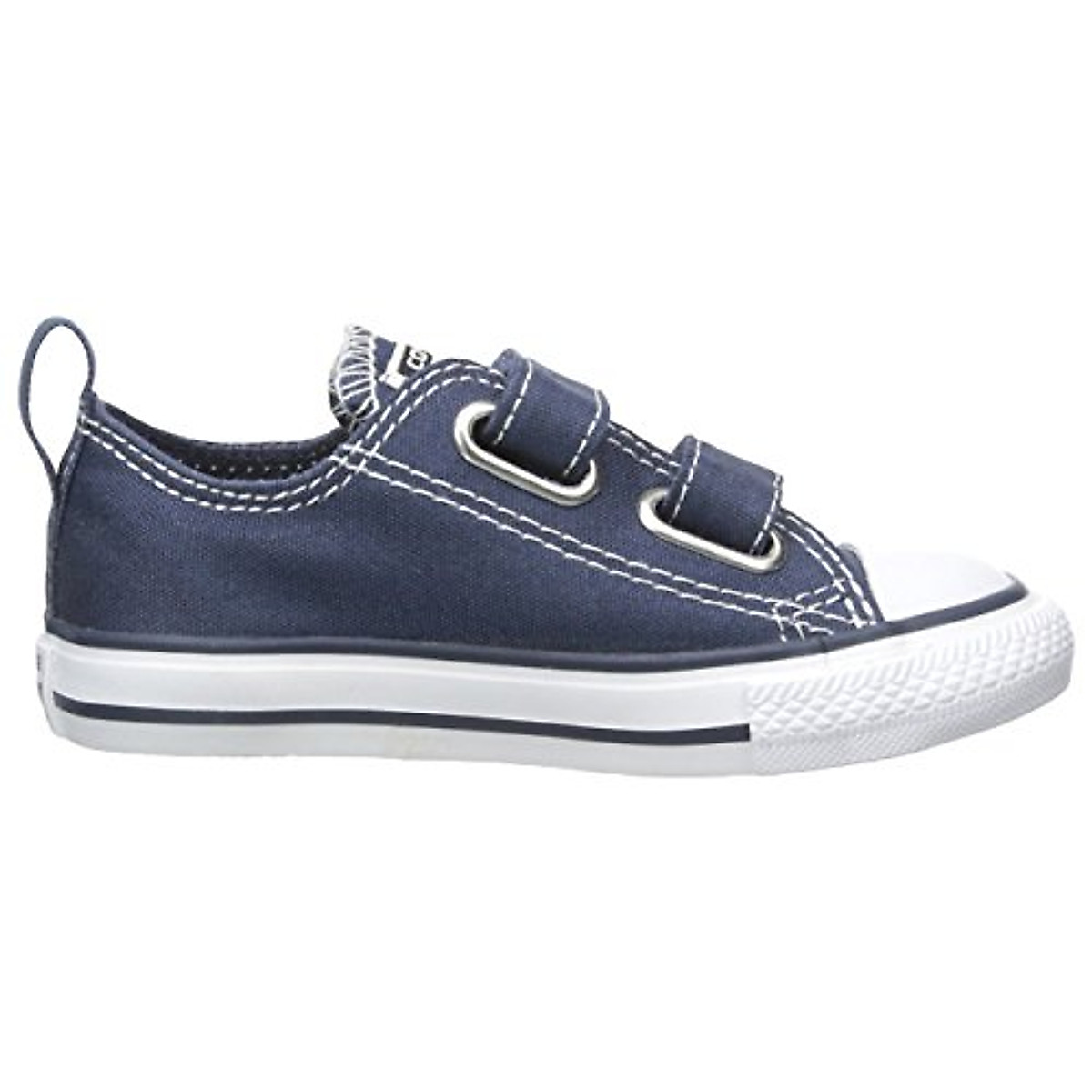 Converse Baby Boys Chuck Taylor All Star 2V Low Top Sneaker, Navy/White, 7 Infant