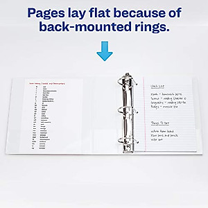Avery Durable View 3 Ring Binder, 3 Inch Slant Rings, 4 White Binders (17030)