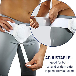 Everyday Medical Hernia Support Guard/ Belt For Men I Left or Right Side I Post Surgery Men’s Truss For Inguinal, Groin Hernias I Adjustable Waist Strap I SMALL/MEDIUM