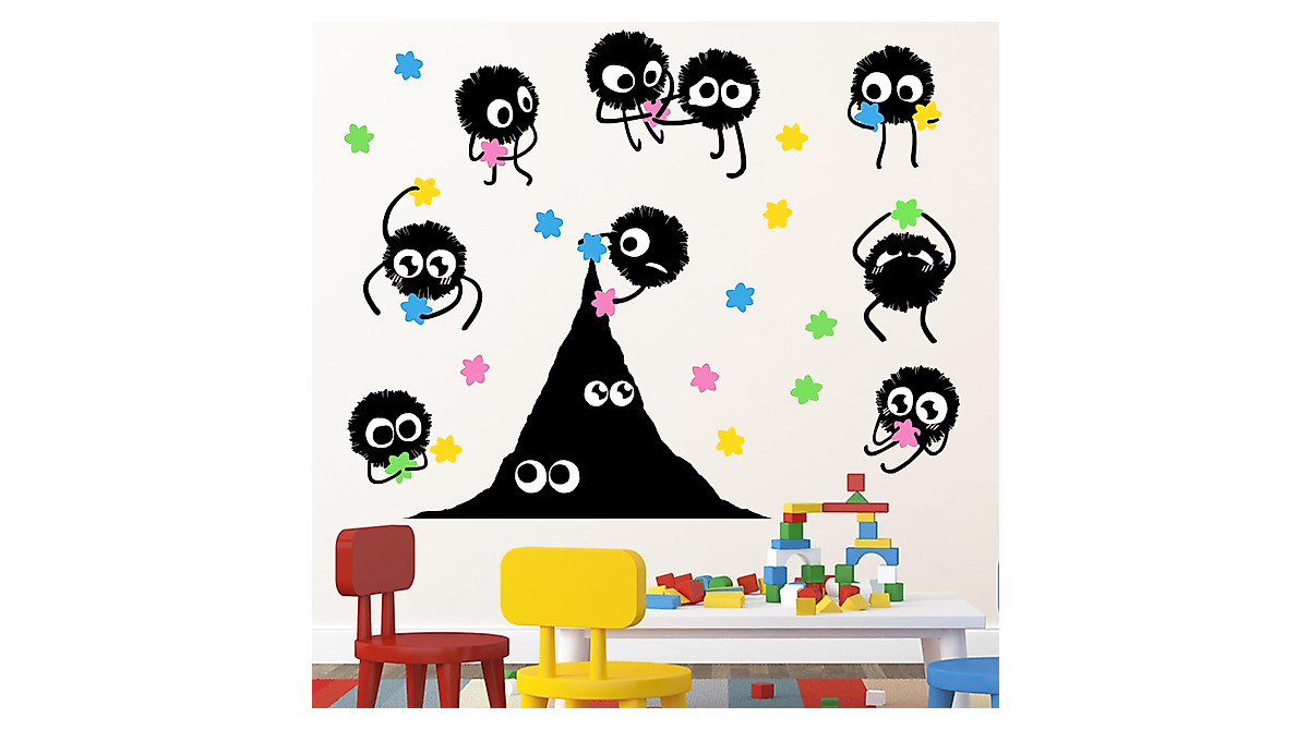Colorful Mfault Soot Sprites Wall Decals for Kids Rooms
