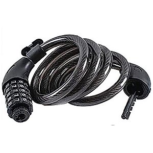 VIGAT Bicycle Combination Lock, Wire Lock, Anti-Shear and Anti-Theft Lock, Bicycle Five-Digit Combination Lock, with Bracket