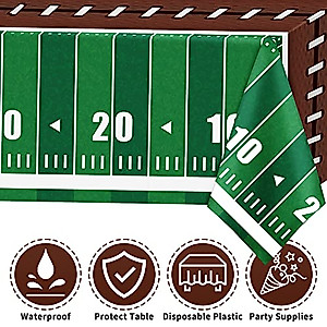Football Party Decorations Football Party Supplies Tableware Set -24 guests Football Banners,Plate,Cup,Cutlery,Tablecloths for Superbowl Party Decorations 2023 Super Sunday Touchdown Party Decoration