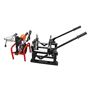 INTSUPERMAI Pipe Fusion Welder Pipe Welding Machine PP PE PB PVDF Butt Fushion Welding Machine Double Clamps Hand Push Type 110V 2.48"-6.30" (63-160mm)