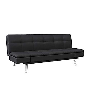 Serta Nelson Convertible Sofa Bed, Black