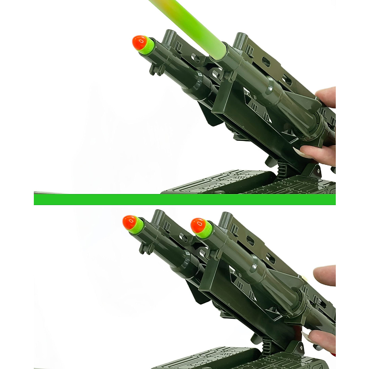 Big Daddy Military Missile Transport Army Truck Anti Aircraft Twin Missile Jungle Camouflage Toy Truck