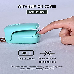 Kavolet Mini Bag Sealer, Handheld Heat Vacuum Sealer, 2 in 1 Heat Sealer and Cutter with Lanyard, for Snack Plastic Fresh Bags Cookies - Battery Not Included