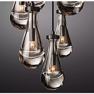 Mingfitow Pendant Lights Pendant Light fixtures Pendant Lights Kitchen Island pendent Light Glass Pendant Light Modern Pendant Light Raindrop Lights rain Lights Raindrop Chandelier