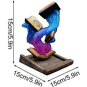 Thyggzjbs Magic Book Dice Tower,Tomes of Magics Dice Tower Magics Dice Tower Big Book Dice Tower Ornaments Clear Ornament Bulbs,Personalized Magic Dice Tower BookCollection (Blue+Purple)