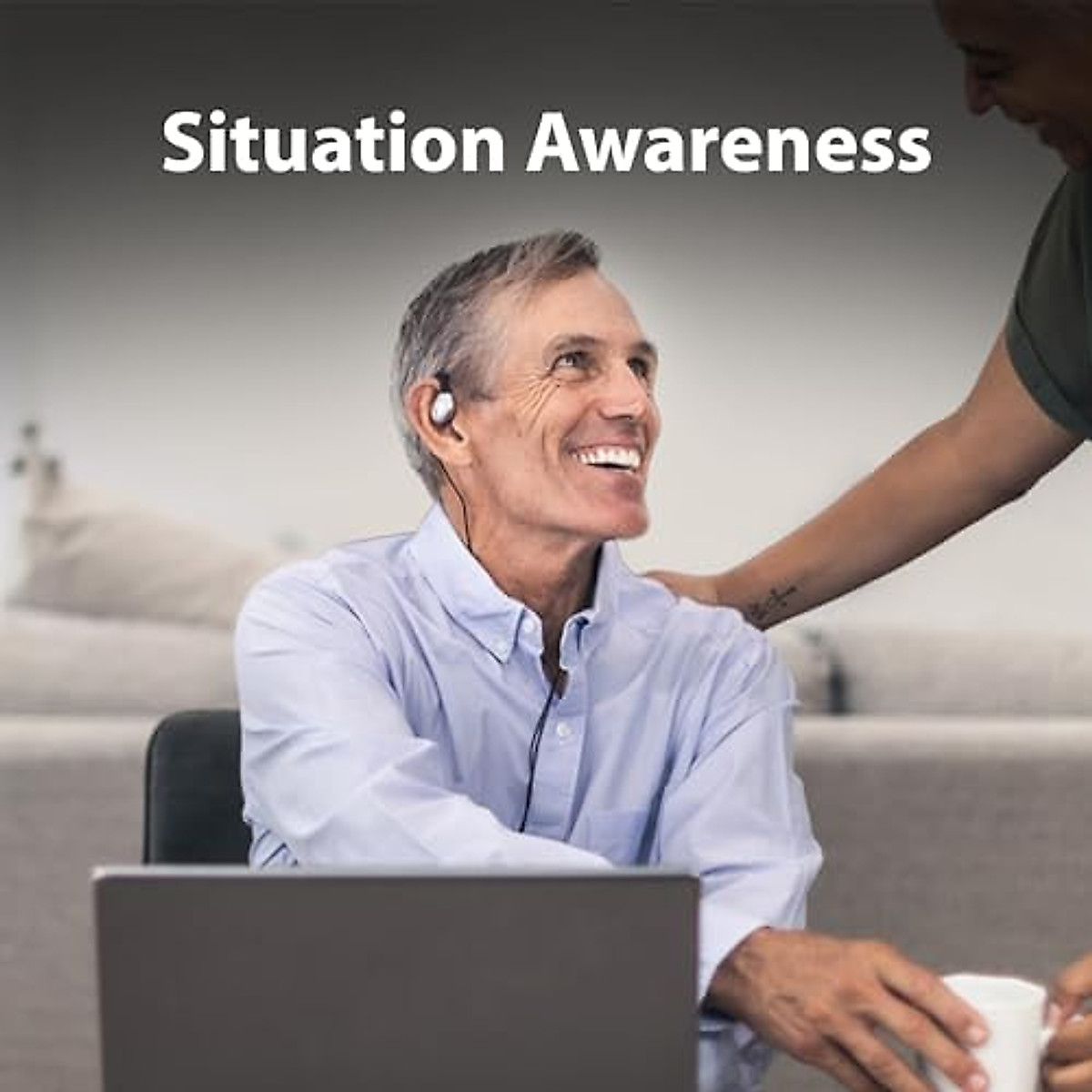 Avantree Resolve-L Small - Wired Open-Ear Lightning Headphones with Microphone [MFi Certified], in-Line Controls & Over-Ear Hooks Earbuds, Compatible with iPhone 14 13 12, Support All iOS Systems