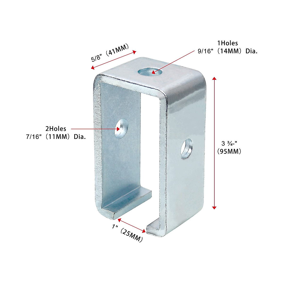 CNQLIS Channel Trolley Track Intermediate Support Hanger Bracket for All 1-5/8" Strut Channel,Heavy-Duty Steel Support Bracket,for Cantilever Rolling Doors, Hanging Boxing Sandbags（4PCS）