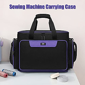 LEFOR·Z Sewing Machine Carrying Case Bag Compatible for Most Standard Singer,Brother,Janome with Multiple Storage Pockets,Universal Travel Tote Bag with Shoulder Strap for Sewing Machine and Supplies