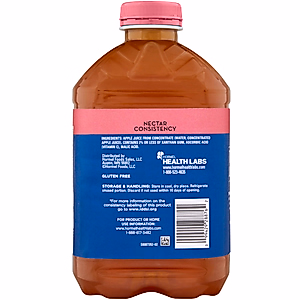 Thick & Easy Clear Thickened Apple Juice Flavored Drink, Nectar Consistency, 46 fl oz with By The Cup Coasters