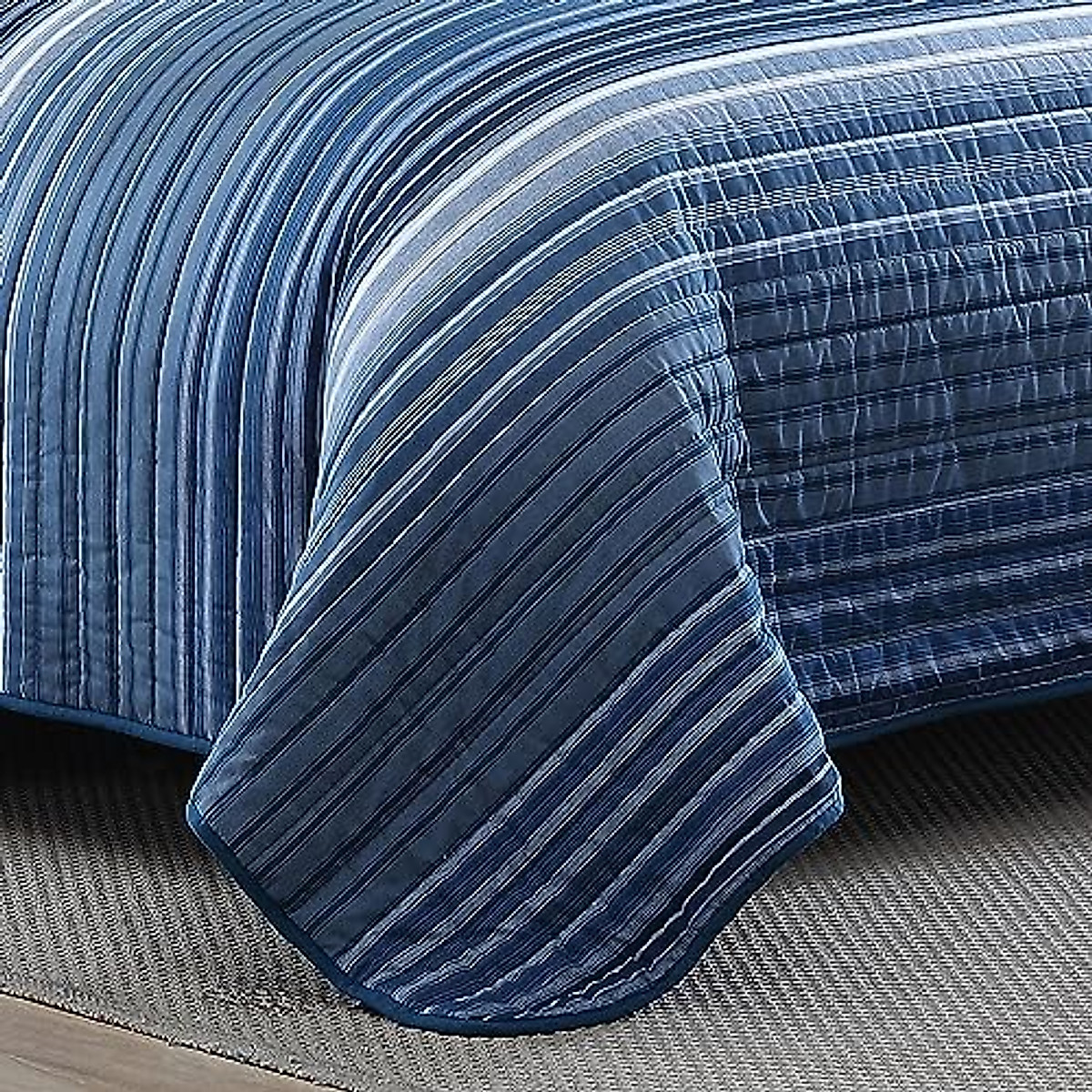 Nautica - Queen Quilt Set, Cotton Reversible Bedding with Matching Shams, Bedding Set for All Seasons (Coveside Blue, Queen)