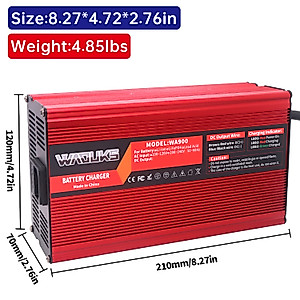 36V 15A Golf Cart Battery Charger with Crows Foot Plug for EZGO Club Car Yamaha