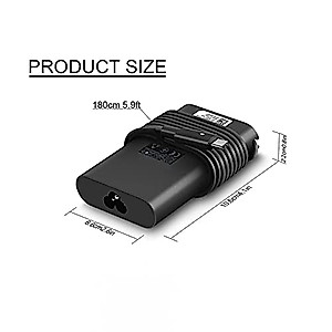 USB-C Charger for Dell Inspiron 14 7420 7425 7415 P161G003 P161G001 P147G001 2-in-1 Laptop 20V 3.25A 65W Power Supply Adapter Cord