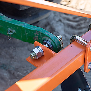 Titan Attachments 3 Point 48" Adjustable Disc Bedder Fits Cat 1 Tractors, Quick Hitch Compatible, Cultivator Garden Bedder and Hiller Attachment, 16" Disc Blades for Outdoor Field Work