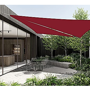 Windscreen4less Right Triangle Red 16'x16'x22.6' Terylene Waterproof Sun Shade Sail UV Sesistant Canopy Awning Shelter Fabric for Patio Yard Lawn Garden Outdoor Activities - Customized Sizes