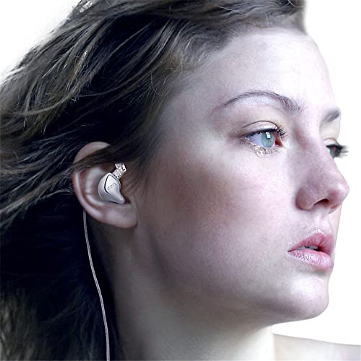 CCA NRA in Ear Monitor Earbuds Musicians Wired in-Ear Earphones Isolation Headphones for Cellphones Laptops Tablet Telephones, Gaming, Video, Music, Calling (Cyan, Without mic)