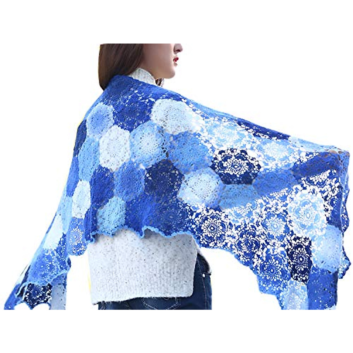 golo Wool Yarn for Knitting 550yd 0.22Ib Cachemire Multicolor Rainbow Yarn (Orange-Black)