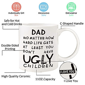 Dad Gifts from Daughter Son Wife,11oz Funny Coffee Mug Gifts for Dad Grandpa Father in Law Husband,Unique Fathers Day Present Idea for Men Him,Dad Gifts for Fathers Day Birthday Christmas Anniversary