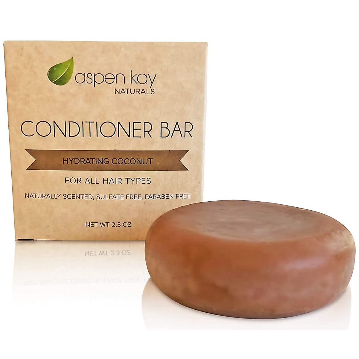 Solid Shampoo and Conditioner bar set, Organic Ingredients, All Hair Types, Sulfate-Free, Cruelty-Free & Vegan. One 3 ounce and one 2.3 ounce bars (Hydrating Coconut)