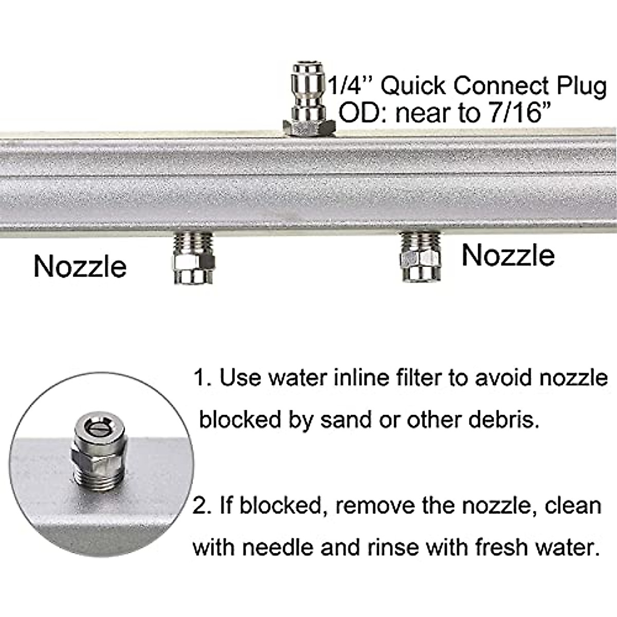 M MINGLE Pressure Washer Water Broom, 13 Inch Power Washer Cleaner, Sweep Driveway, Sidewalk, Deck, 4000 PSI