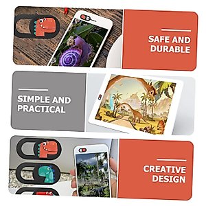 KOMBIUDA 6 Pcs Dinosaur Pattern Laptop Camera Slide Webcam Privacy Lens Protector for Computer and Tablet Cute and Functional Webcam for Enhanced Privacy