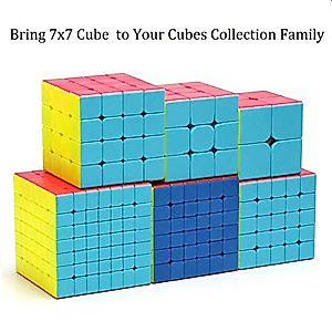 BestCube 7x7 Cube Stickerless Qixing 7x7x7 Speed Cube Puzzle Gifts Toys(67mm)