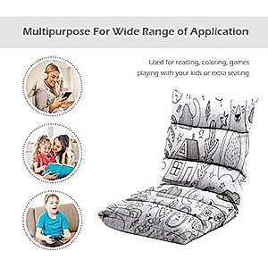 Floor Lounger Adjustable Floor Chair Flat of a Sleepy with an owl a Bear a Hedgehog a Memory Foam Folding Floor Sofa Lounge Chair for Adults Home Office Reading Watching Gaming