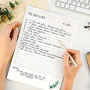 Simplified To Do List Notepad 8.5" x 11" - Made in USA - Easily Organize Your Daily Tasks And Boost Productivity - The Perfect Undated Planner Notebook w Checklist For Women