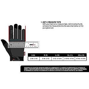212 Performance Touch-screen Compatible, High Grip Gloves for Mechanics, High Dexterity, Adjustable Closure, Black, Medium