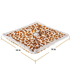 Apricot Lamb Luxury Snuggle Plush Cute Giraffe Infant Stuffed Animals Security Blanket Nursery Character Blanket (Yellow Giraffe, 14 Inches)