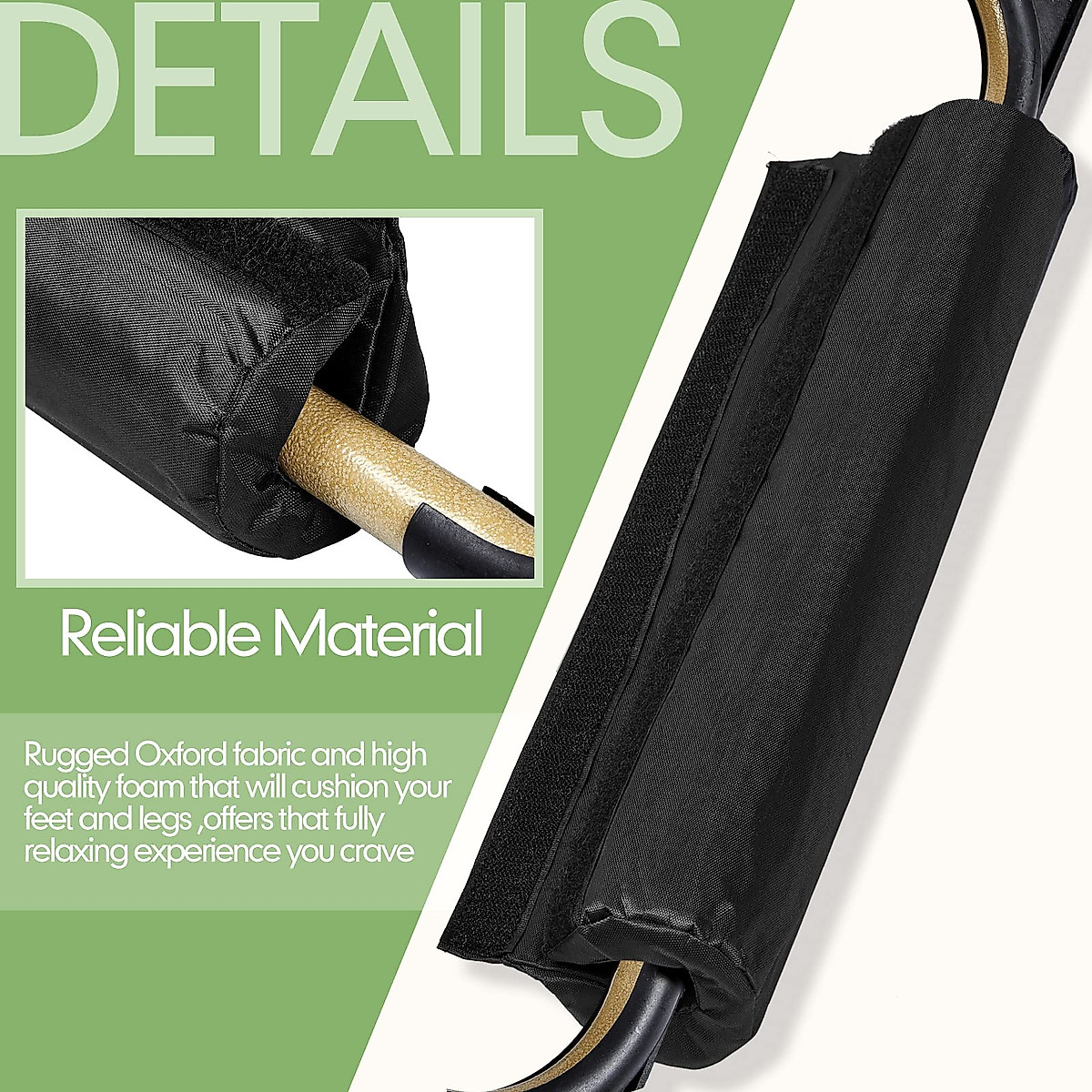 3 Pcs Zero Gravity Chair Cushion for Foot Rest Universal Folding Recliners Accessories Footrest Padding for Patio Lawn Outdoor Camping Tall User