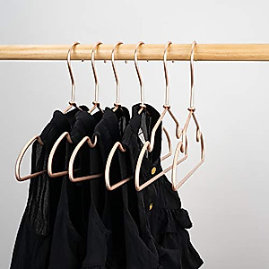 Koobay Premium 12.5" Rose Gold Children Display Kids Coat Hangers, Heavy Duty Baby Hangers, for Closet Organization ,Coat Shirt Clothes Hangers, 10PACK