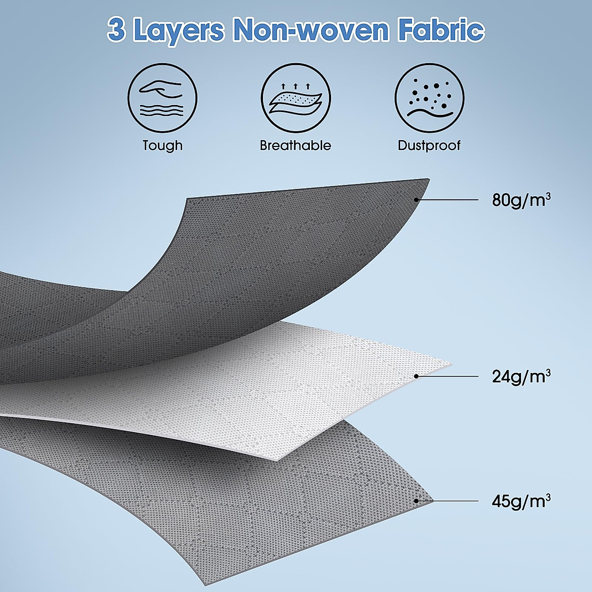 AIOR 4 Pack Clothes Storage Bags, Foldable Fabric Blanket Storage Bag, Storage Containers for Organizing, Clothing, Comforter, Sweater, Bedding, Bedroom, Pillows and Organization and Storage (Gray)