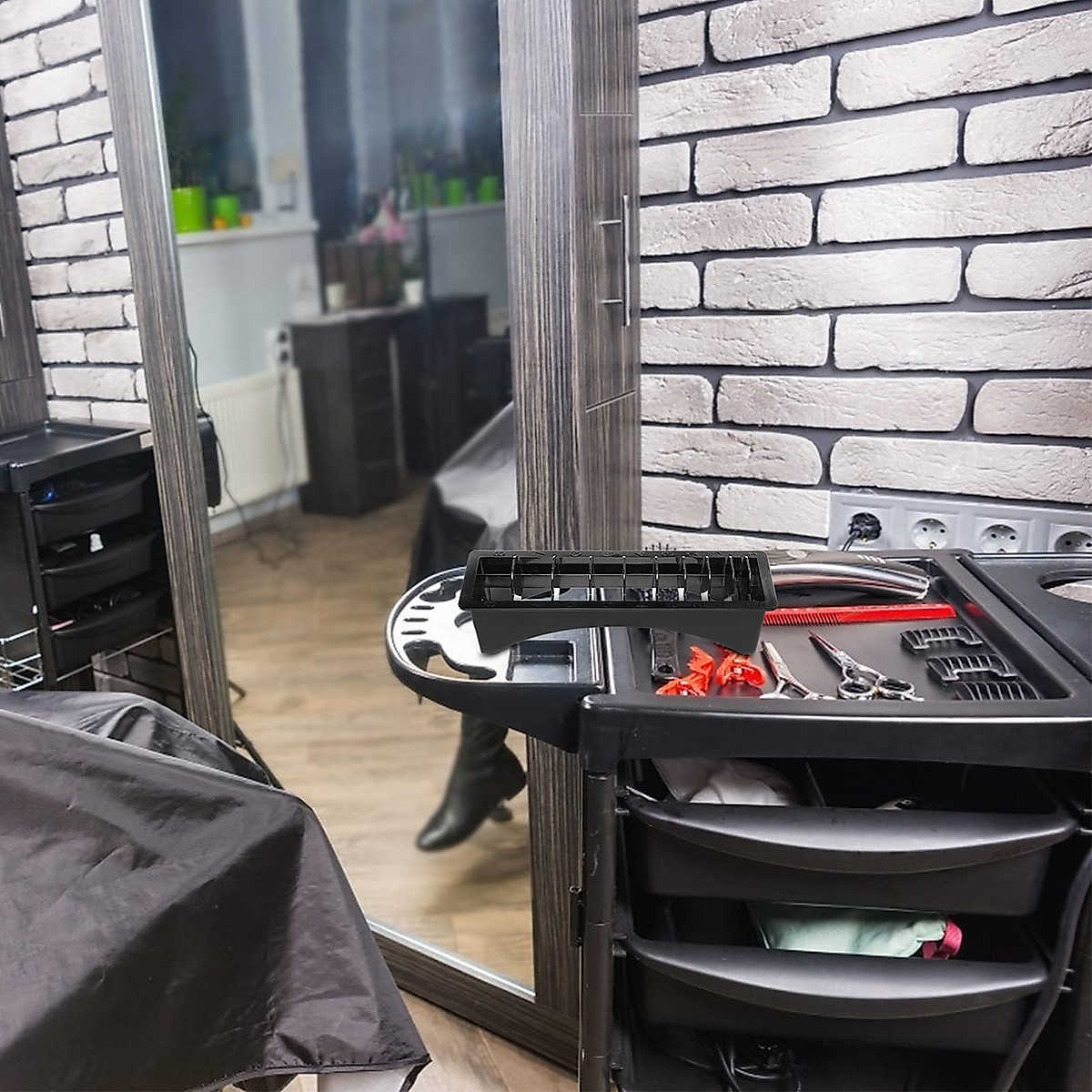 Clipper Guard Tray Plastic Blades Organizer Barber Guide Comb Storage Box Clipper Holder Hair Tools Organizer Table Storage Tray For Hair Clipper Comb 2Pcs Guide Comb Storage Case