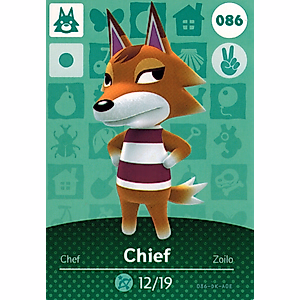 Animal Crossing Happy Home Designer Amiibo Card Chief 086/100