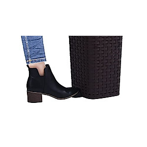 Superio Rattan Style Compact Trash Can, 3.1 Gallon, Brown