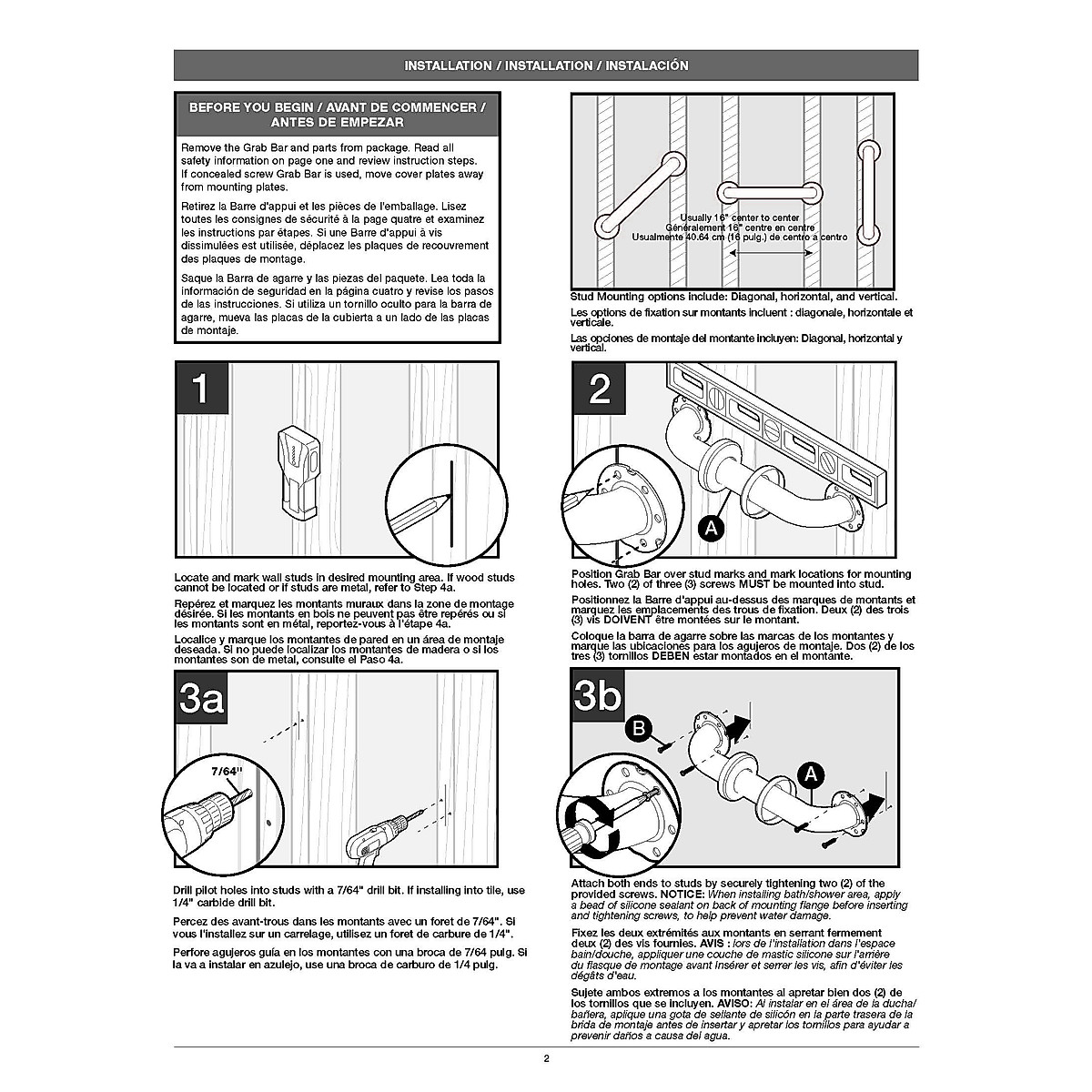 Delta Faucet DCL5916-BN Carlisle Bathroom Safety, 16 inch x 1 1/4" Decorative Grab Bar, Brushed Nickel