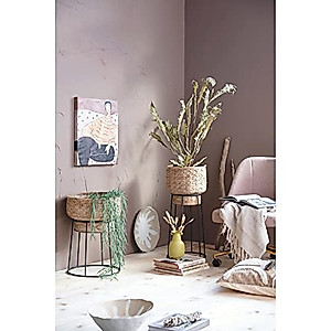 Bloomingville Decorative Stoneware Organic Design Platter, 15" L x 2" W x 13" H, Beige